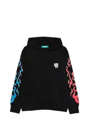 BARROW Flame Graphic Hoodie - Black