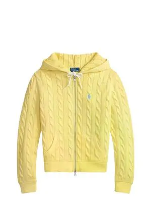 Polo Ralph Lauren Cable Knit Full Zip Hoodie - Yellow