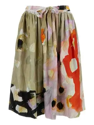 DANIELA GREGIS Floral-print Midi Skirt - Neutrals