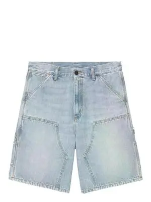 Carhartt Work In Progress Double Knee Panel Denim Shorts - Blue
