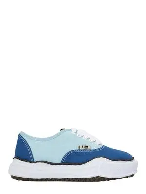 Mihara Yasuhiro Baker Og Sole Bicolor Canvas Low Top Sneakers - Blue
