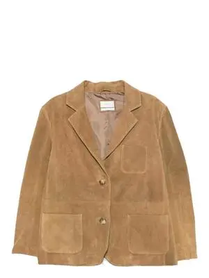 VICOLO Suede Blazer - Neutrals