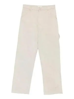 VICOLO Lena Buttoned Frayed Jeans - Neutrals