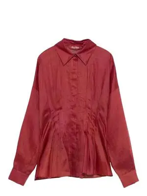 Max Mara Pleated Shirt - Red