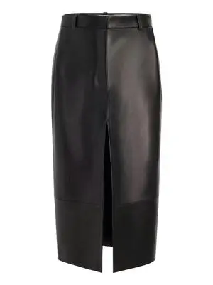 KHAITE Anden Nappa Leather Skirt