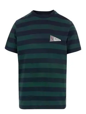 Emporio Armani Eagle Club Striped T-shirt - Blue