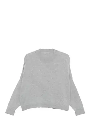 Dusan Round-Neck Long-Sleeve Sweater Grey
