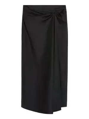 Max Mara Knot-detail Midi Skirt - Blue