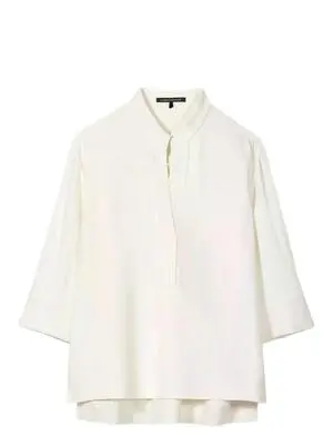 LUISA CERANO Asymmetric-hem Blouse - Neutrals