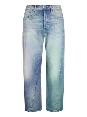 SUNFLOWER Twist Detail Wide Leg Jeans - Blue