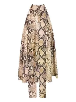 7 For All Mankind Snake-print Sleeveless Blouse - Neutrals