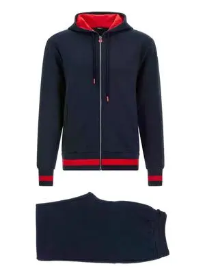 Kiton Contrast-band Tracksuit - Blue
