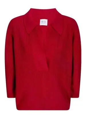BE YOU Collar Sweater - Red