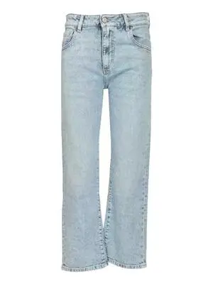 ICON DENIM LOS ANGELES Mimi Five-pocket Cropped Jeans - Blue