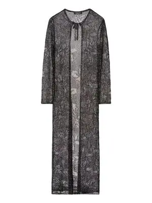 Fabiana Filippi Tie-neck Sequin Embellished Cardigan - Black