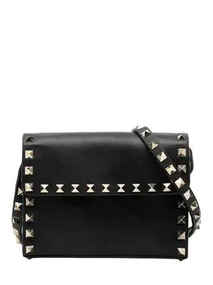 Valentino Garavani 2000-2017 Mini Leather Rockstud Crossbody Bag - Black