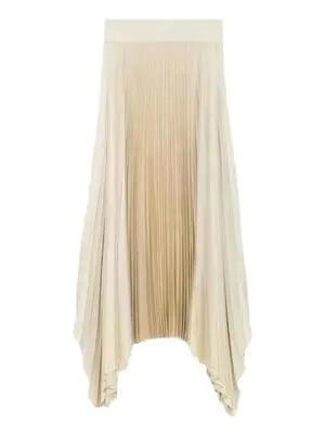 JOSEPH Ade Pleated Midi Skirt Neutrals