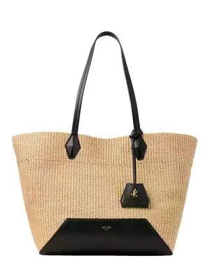 JIMMY CHOO Medium Raffia Tote Bag - Neutrals