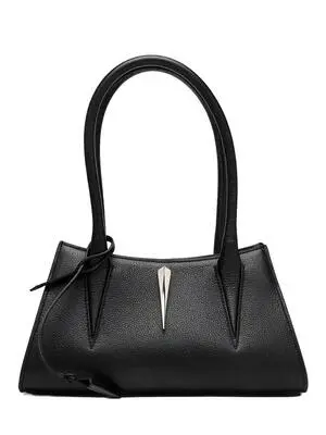 MUGLER Appliqué Shoulder Bag - Black