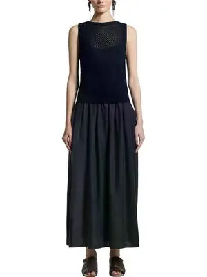 Peserico Open-knit Sleeveless Maxi Dress - Blue
