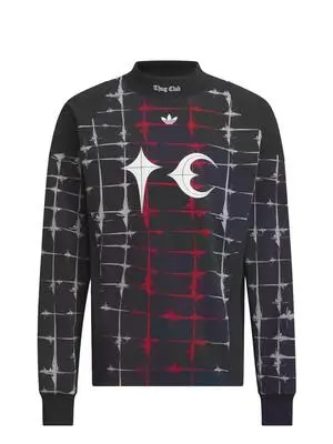 Adidas Long-sleeve Patterned Sweatshirt - Black