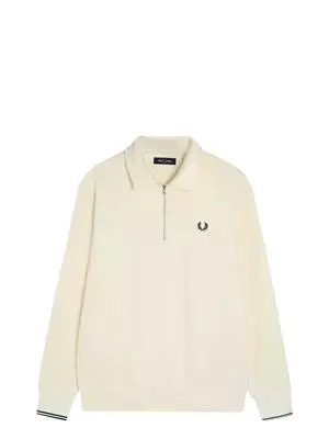 Fred Perry Long-sleeve Half-zip Sweatshirt - Neutrals