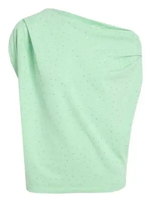 THE SEI Draped Crystal-embellished Top - Mint
