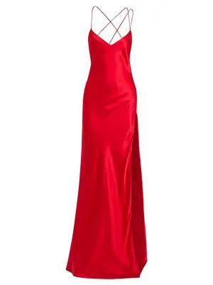 THE SEI Silk-satin Gown - Red