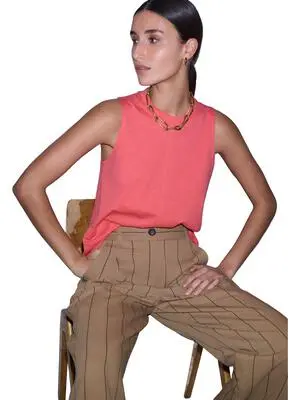 ME+EM Racer Back Swing Top - Candy Coral