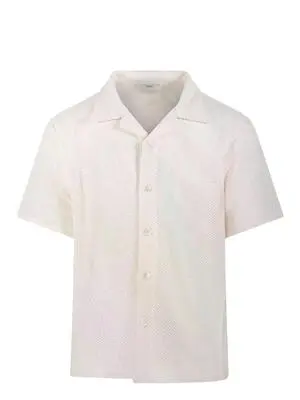 DUNST Buttoned Short-sleeve Shirt - Neutrals