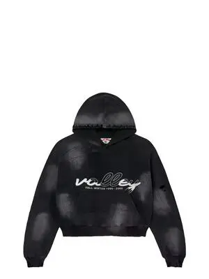 VALE FOREVER Hooded Graphic Print Sweatshirt - Black