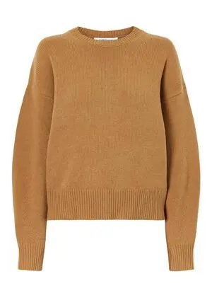 Another Tomorrow Recycled-cashmere And Wool-blend Crewneck Sweater - Brown
