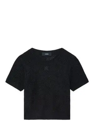 Amiri Open-knit T-shirt - Black