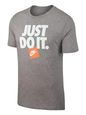 Nike Slogan-print T-shirt - Grey