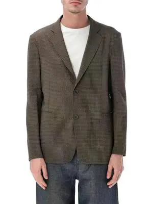 Emporio Armani Seersucker Blazer - Brown