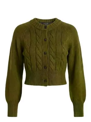 TOCCIN Rita Cable-Knit Wool Cardigan