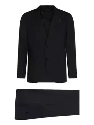 LARDINI Notched-lapel Suit - Black