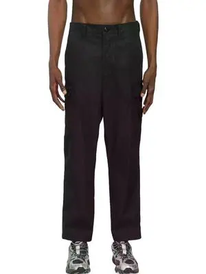 Stone Island Cotton Cargo Pants - Black