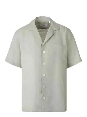 LARDINI Chest-pocket Short-sleeves Shirt - Grey