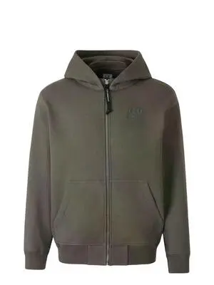 C.P. COMPANY Zip-up Hoodie With Logo Detail - Grey