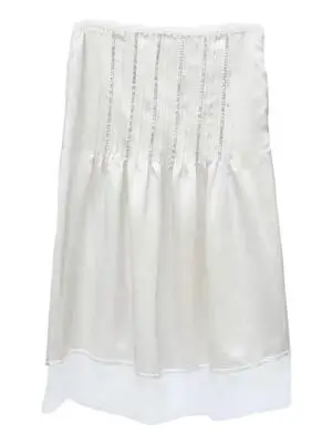 3.1 Phillip Lim Crystal-Inlay Embellished Slip Skirt Neutrals
