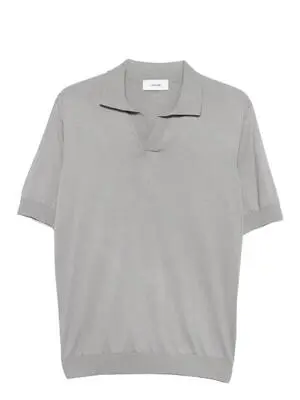 LARDINI V-neck Short-sleeve T-shirt - Grey