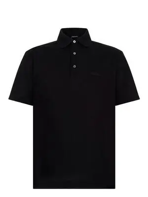 Zegna Patch Polo Shirt - Black