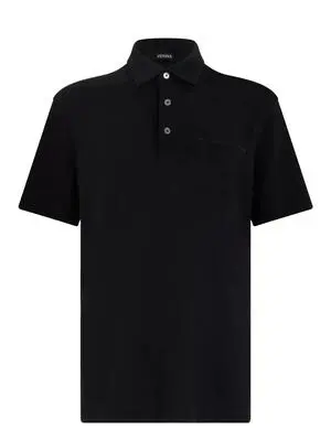 Zegna Pocket Polo Shirt - Black