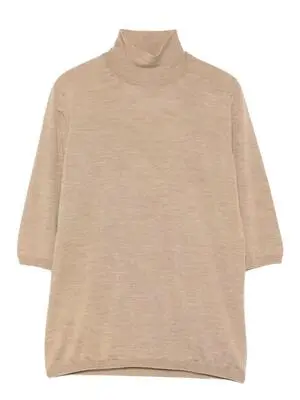 MAX MARA Turtleneck Quarter-Sleeve Sweater