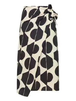 ELENA MIRÒ Patterned Midi Skirt - Neutrals