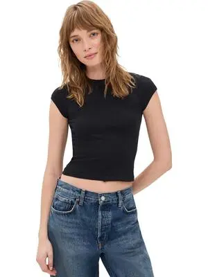SLVRLAKE Cap-sleeve Tee - Raven