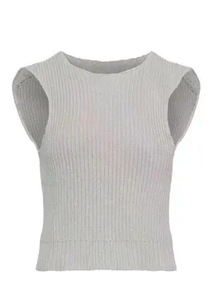 MAISON MARGIELA Ribbed Knit Vest - Grey