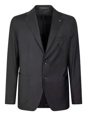 Tagliatore Button Virgin Wool Jacket - Grey