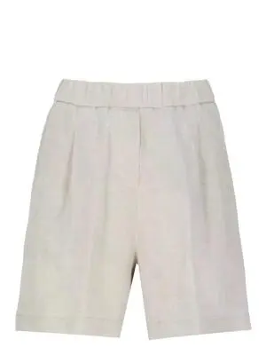 PANICALE Elasticated Linen Shorts - Neutrals
